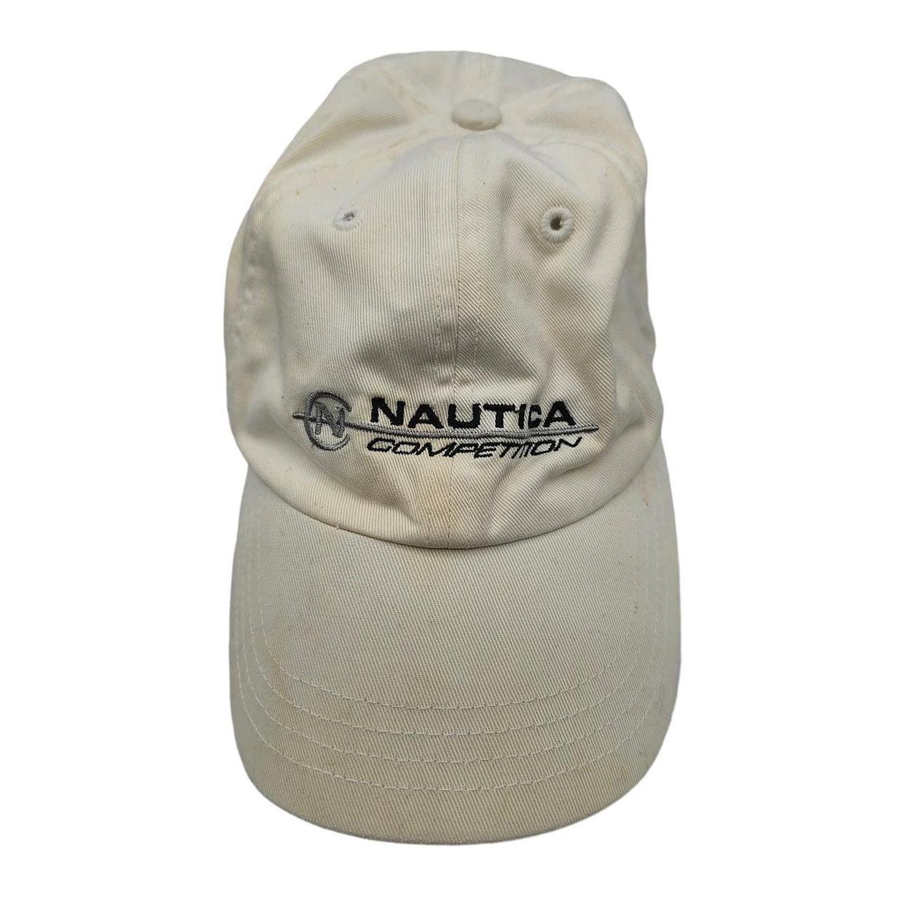 Vintage Nautica Hat Cap Strapback Ivory Competition... - Depop