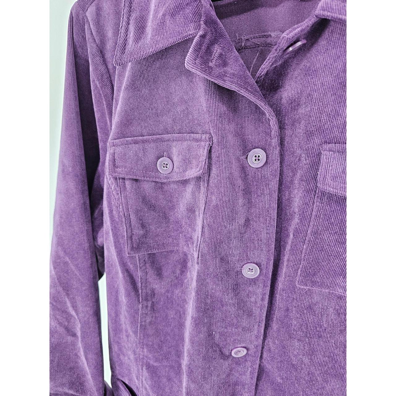 Croft & Barrow Womens Sz 1X Purple Corduroy Shacket... - Depop