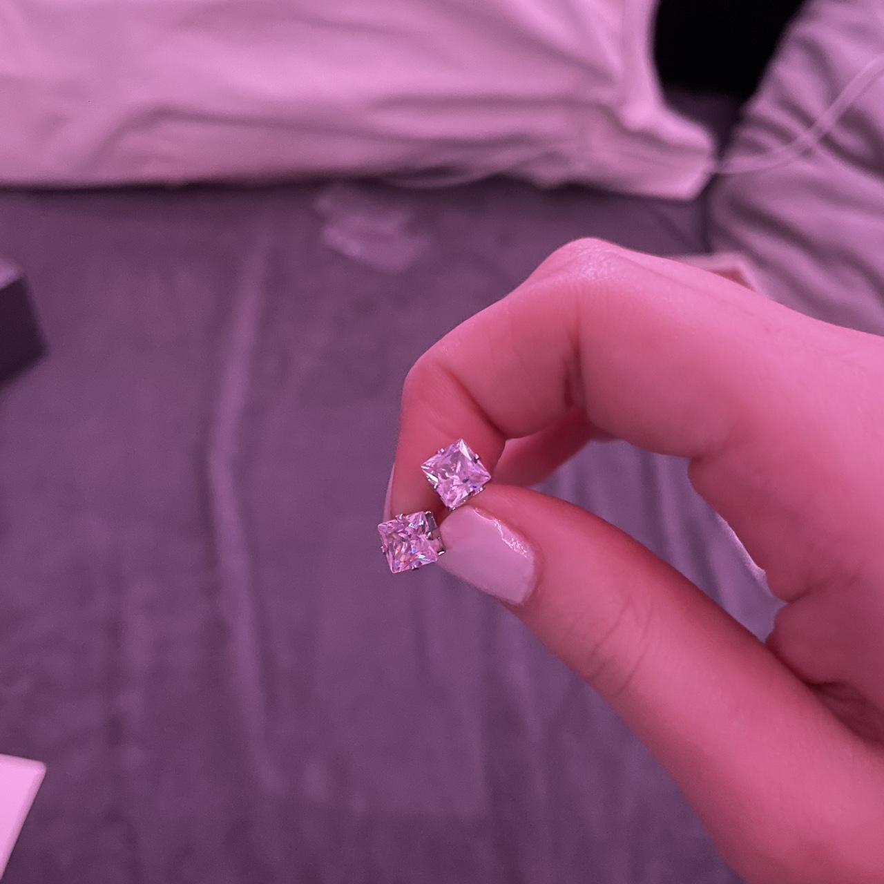 Silver bling studs - Depop