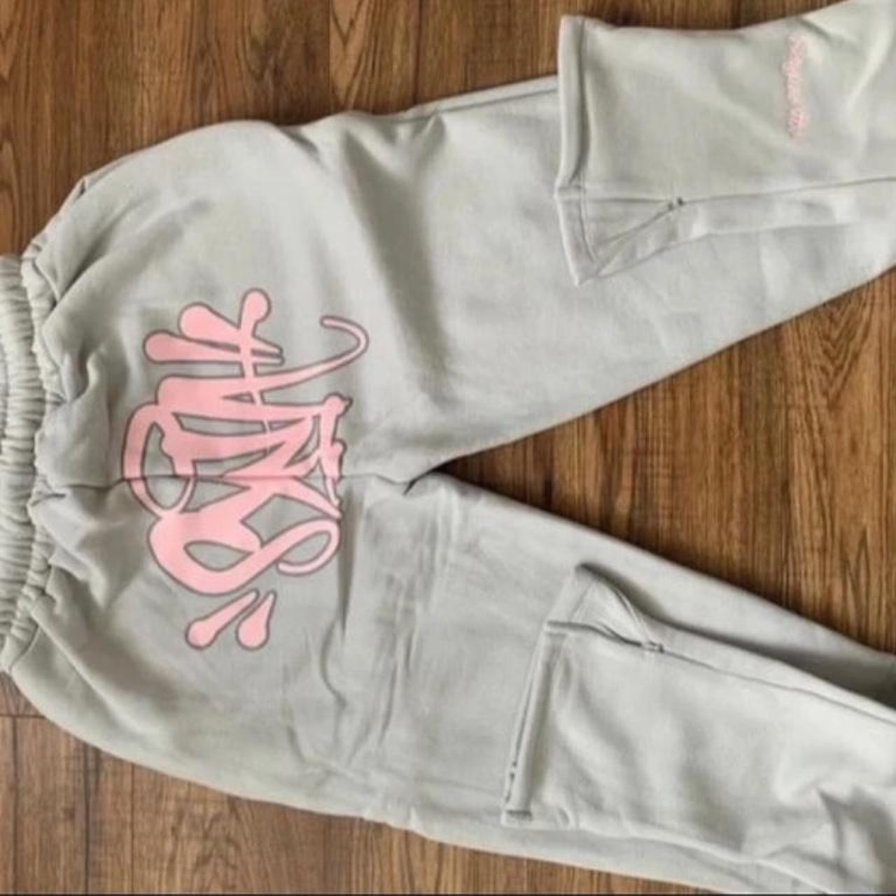 Syna World Tracksuit - Pink / Grey Hoodie & Joggers... | Depop