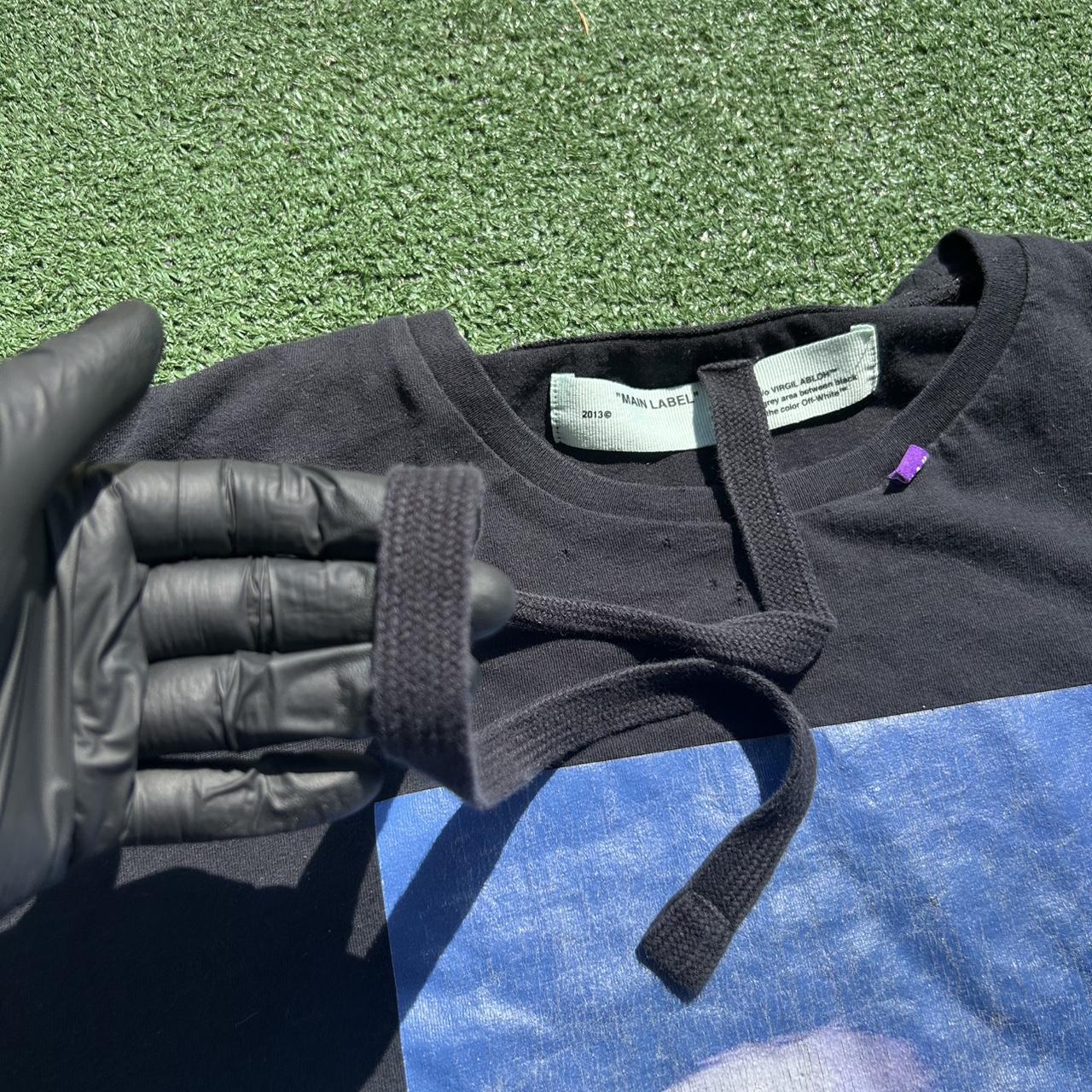 Black Virgil Abloh Off-White "Main Label" t-shirt... | Depop