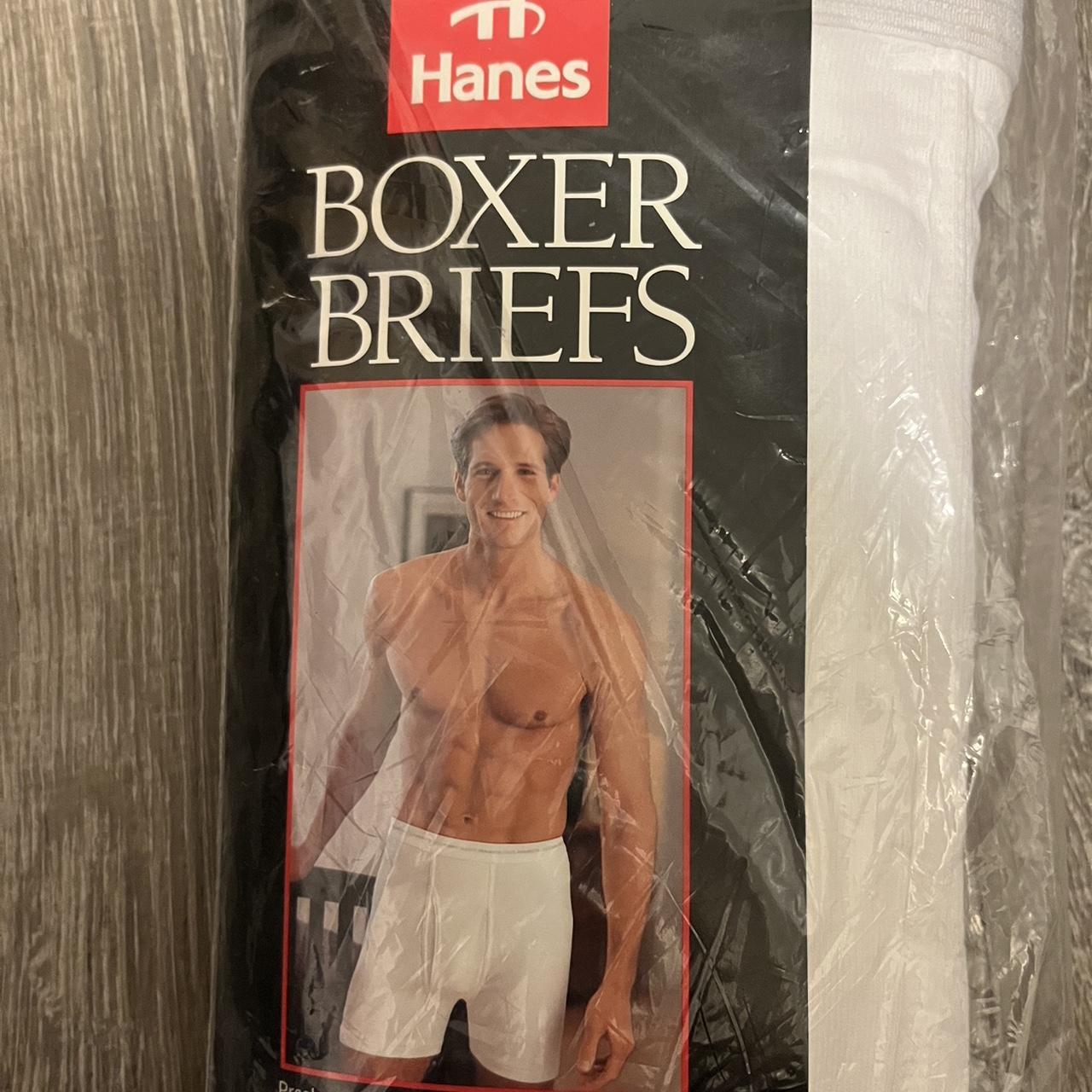New Old Stock Vintage 90s 1996 Hanes Boxer Briefs... - Depop