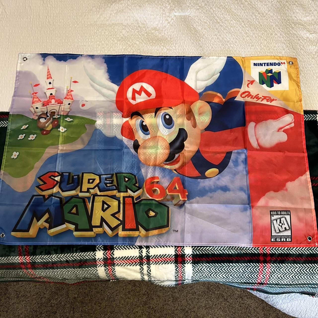 Super Mario 64 banner #retrogaming #nintendo 3ft x 2... - Depop