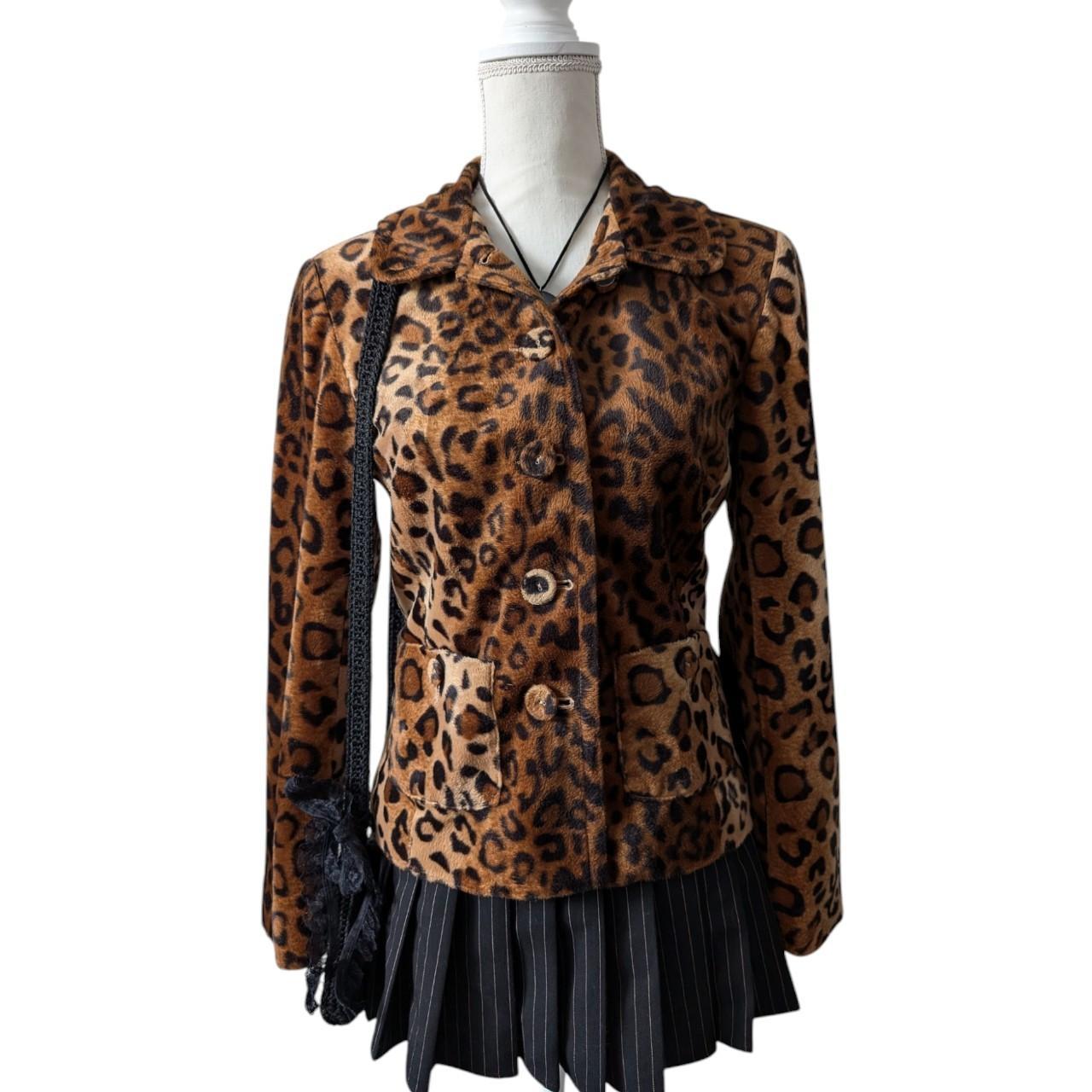 Y2K M.D.L New York leopard print coat Tagged a... - Depop