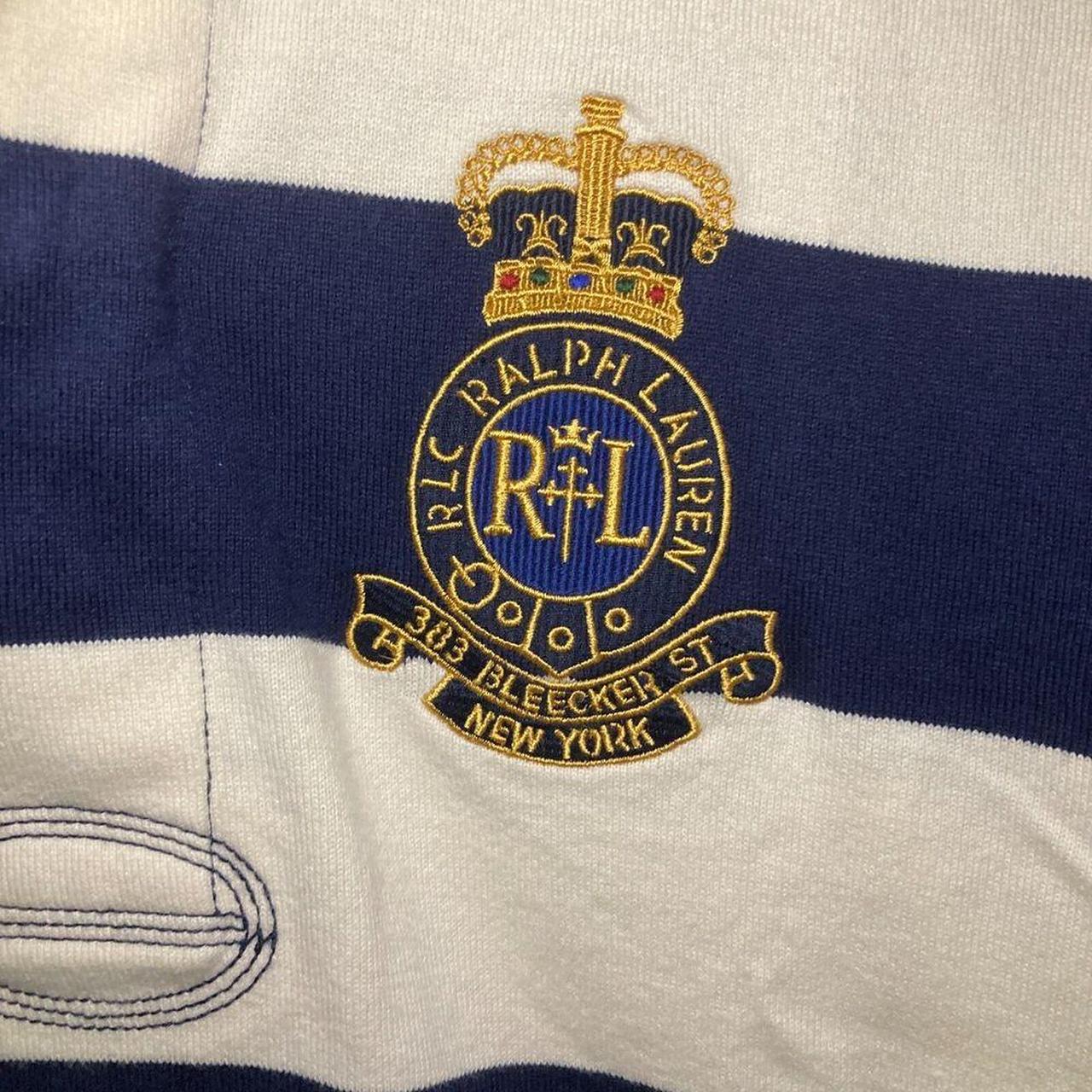 Ralph Lauren RLC Rugby Polo Shirt Mens M Striped... - Depop