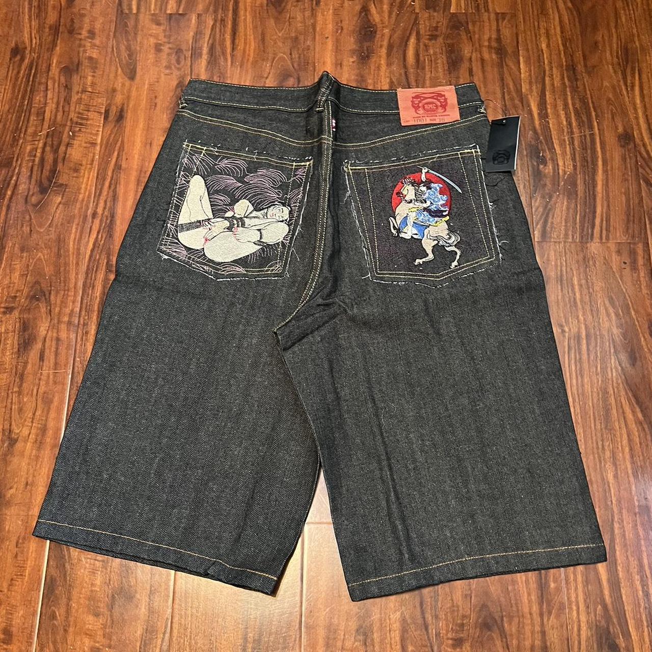 CRAZY PAIR OF JAPANESE DENIM RMC REP JORTS SUCH A... - Depop