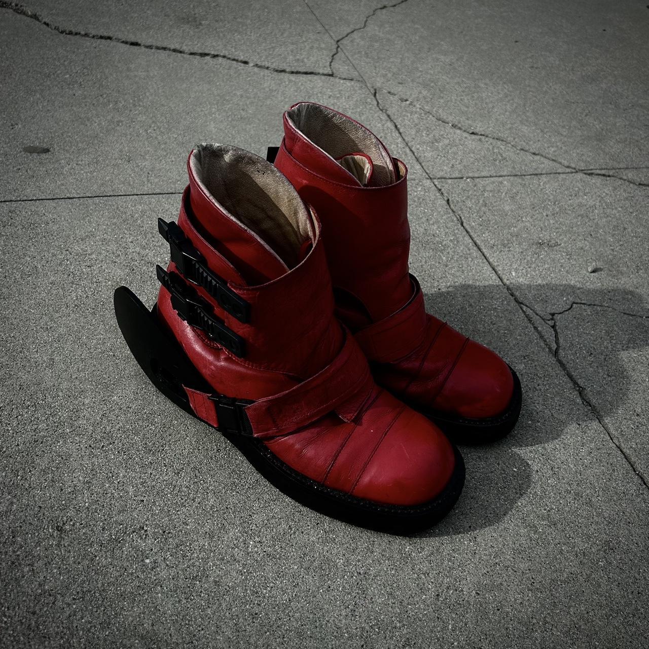 20471120 aw96 red ski boots size 27cm (fits... | Depop