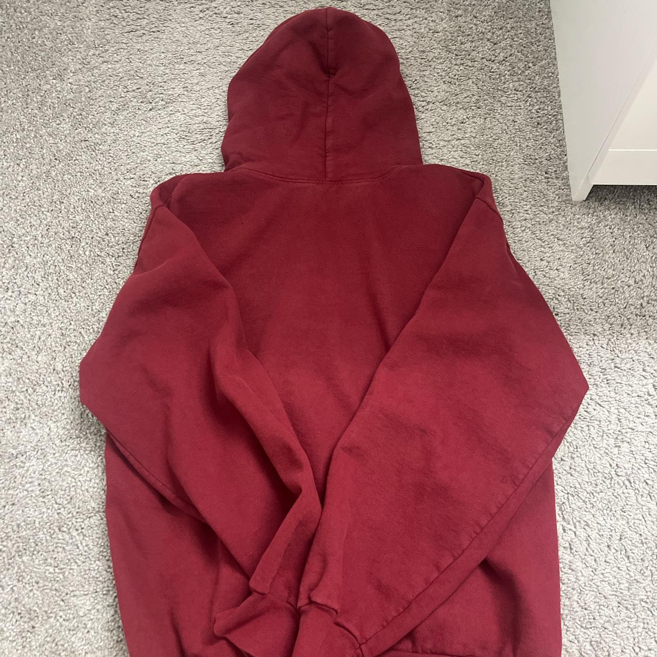 A burgundy/ red spider hoodie. it is a size medium.... - Depop