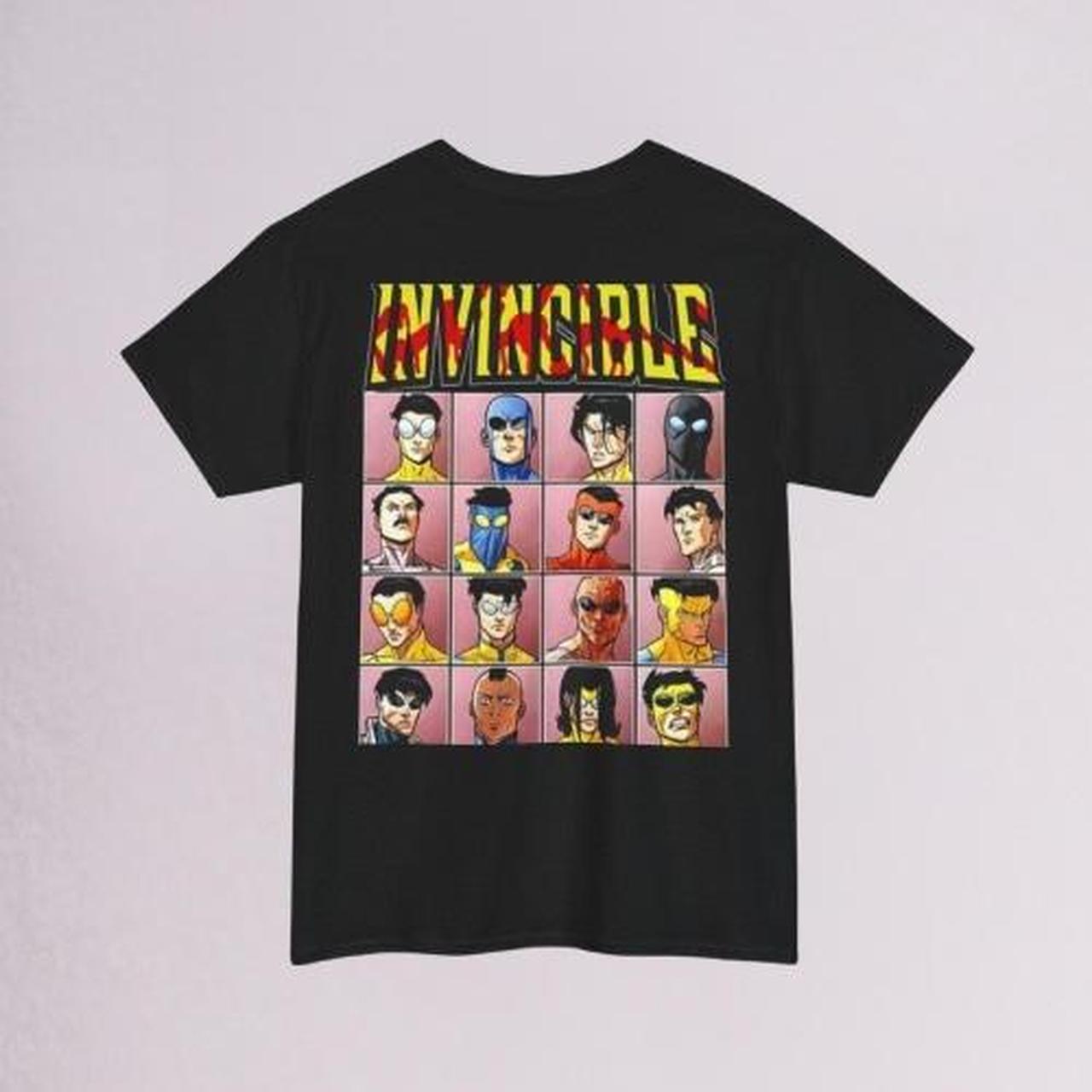 Black and Red Invincible graphic 100% cotton tee... | Depop