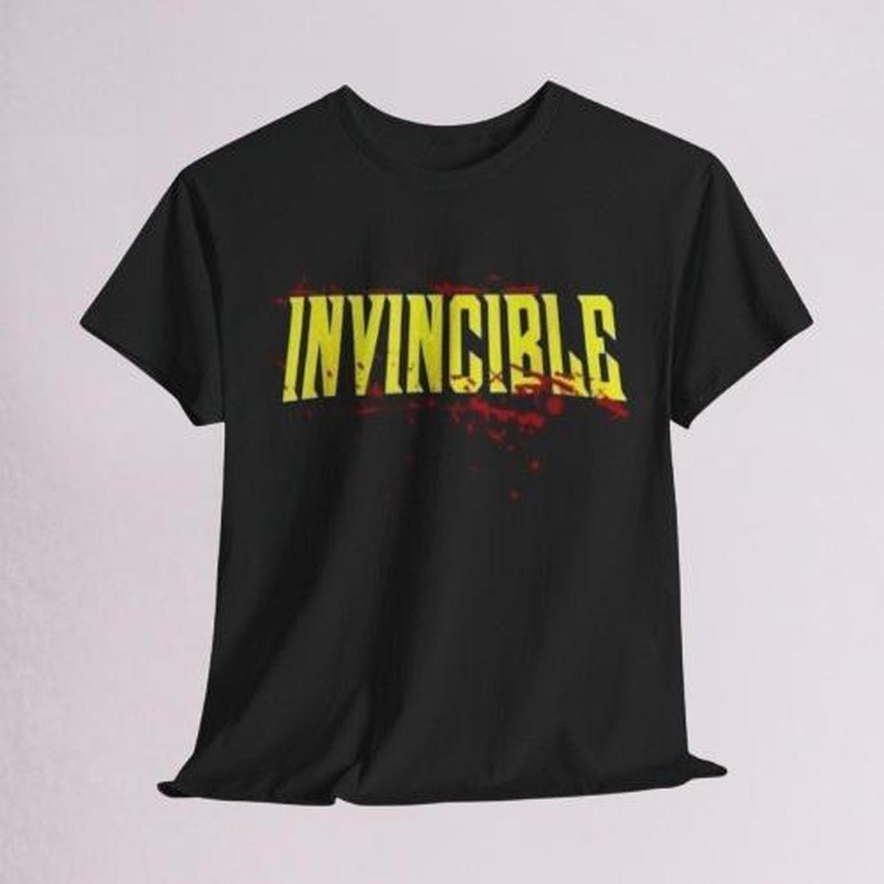 Black and Red Invincible graphic 100% cotton tee... | Depop