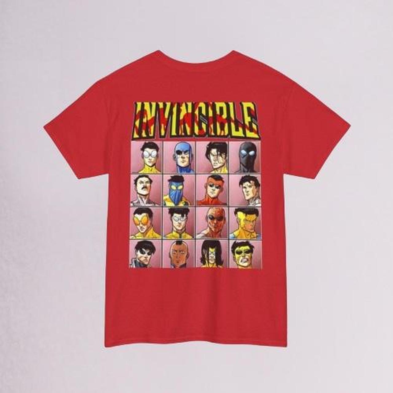 Black and Red Invincible graphic 100% cotton tee... | Depop