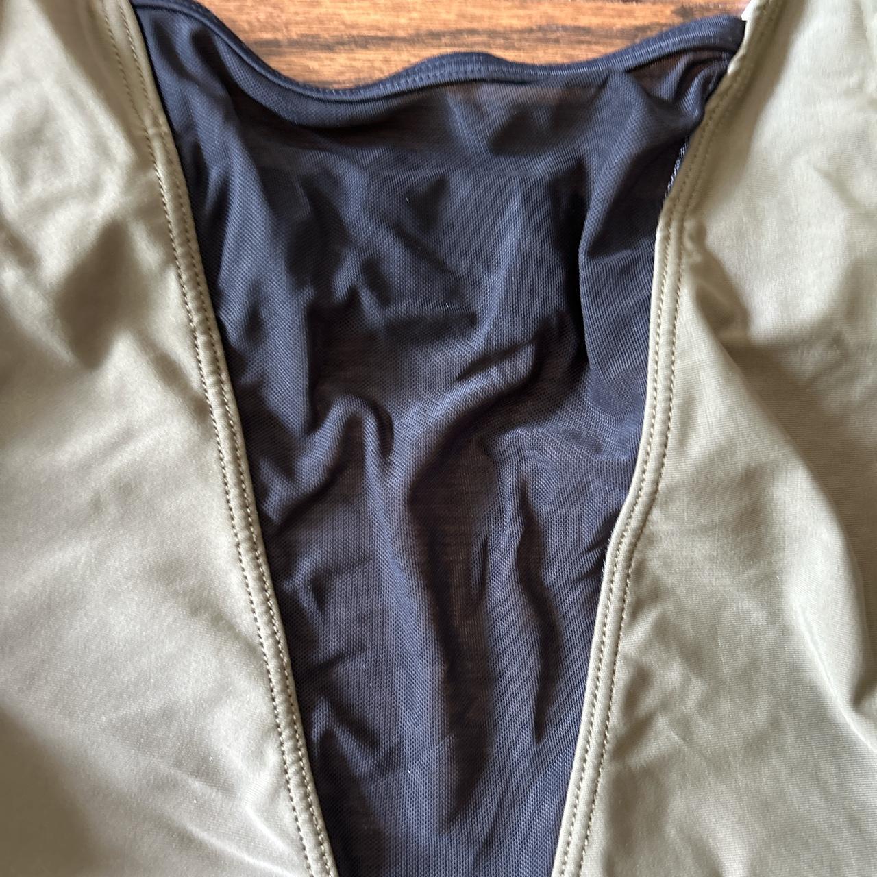 olive green sheer one piece bathing suit from cupshe - Depop
