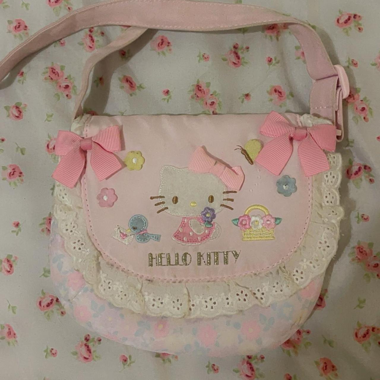 super cute kids sanrio hello kitty lace/frill pouch... - Depop