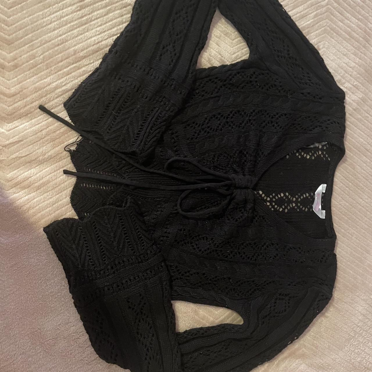 No Boundaries black tie cardgian🖤 Its a Size Xs but... | Depop