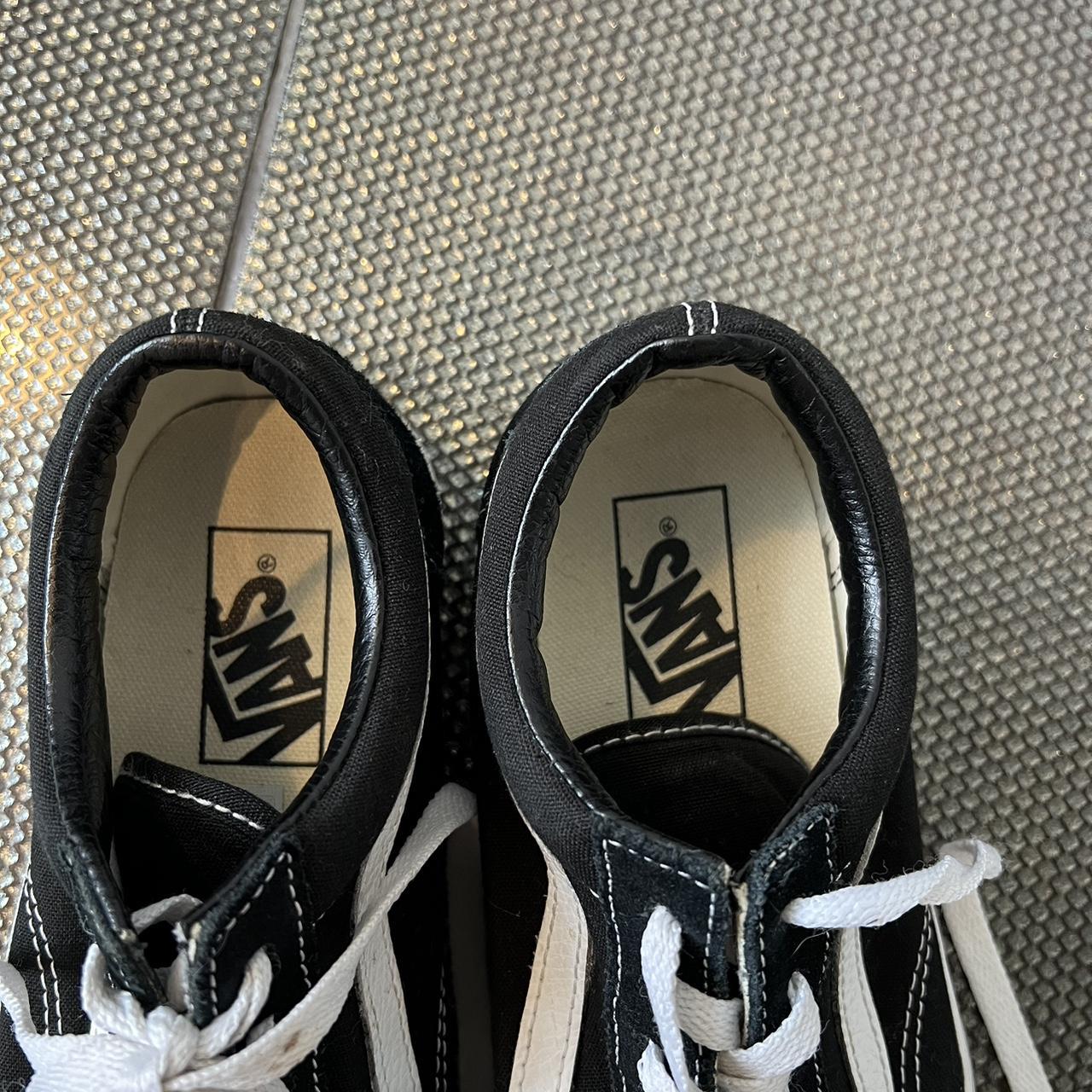 Women’s Black and white Vans Good condition other... - Depop