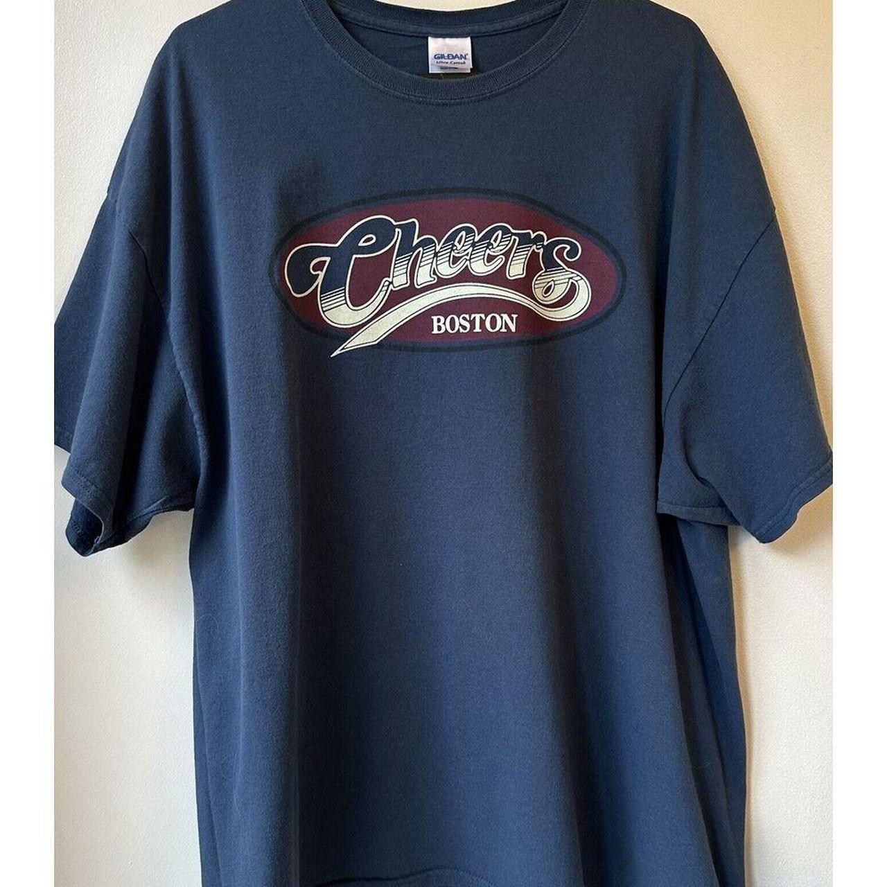 Men's "Cheers" Boston T-Shirt Size XXL Navy Great... - Depop