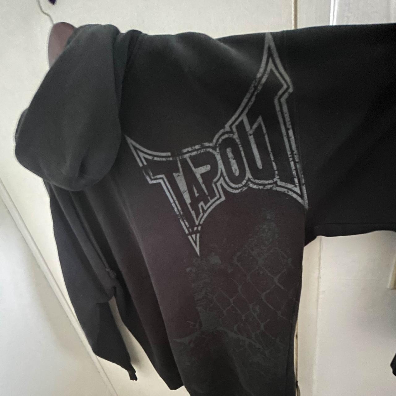 tapout zipup jacket with front and back print keep... - Depop