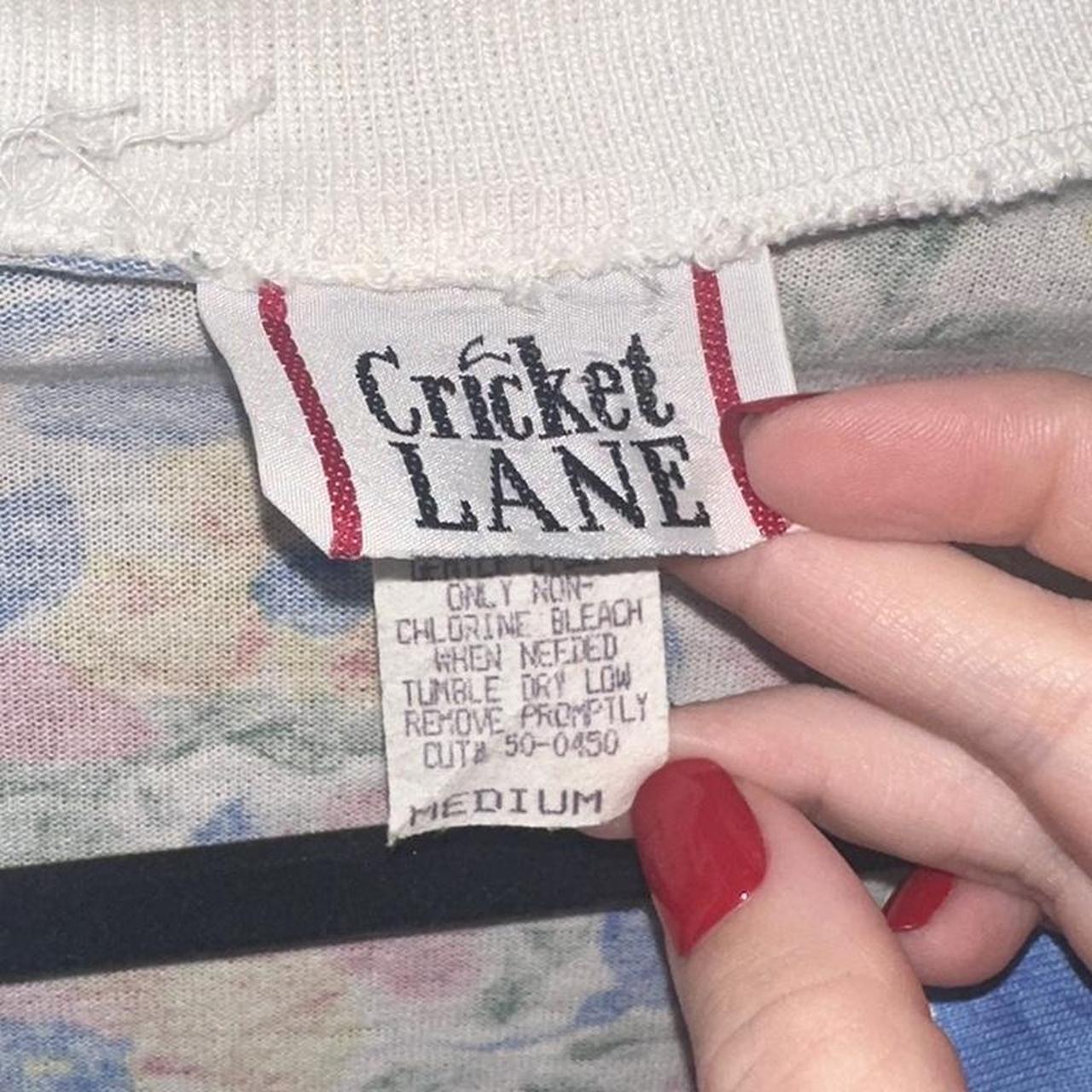 vintage 80s cricket lane floral collar neck quarter... - Depop