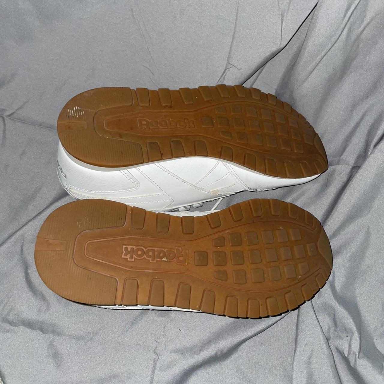 classic white reebok sneakers/trainers. size 8.5 for... - Depop