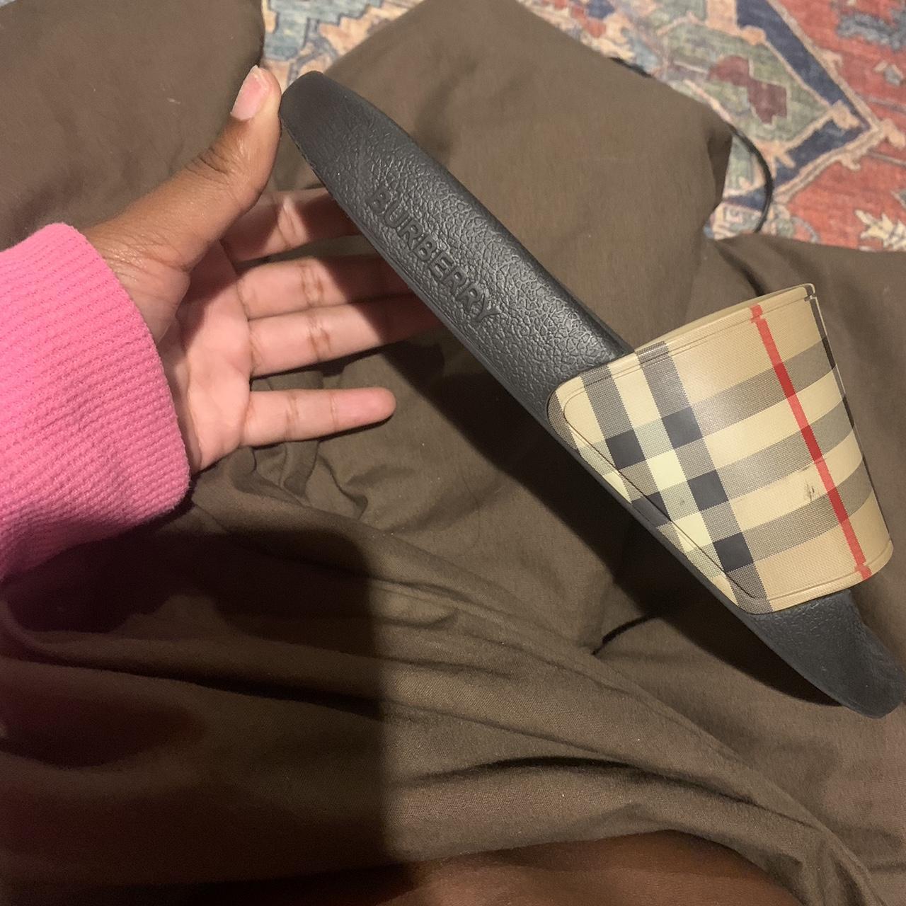 burberry slides worn - Depop