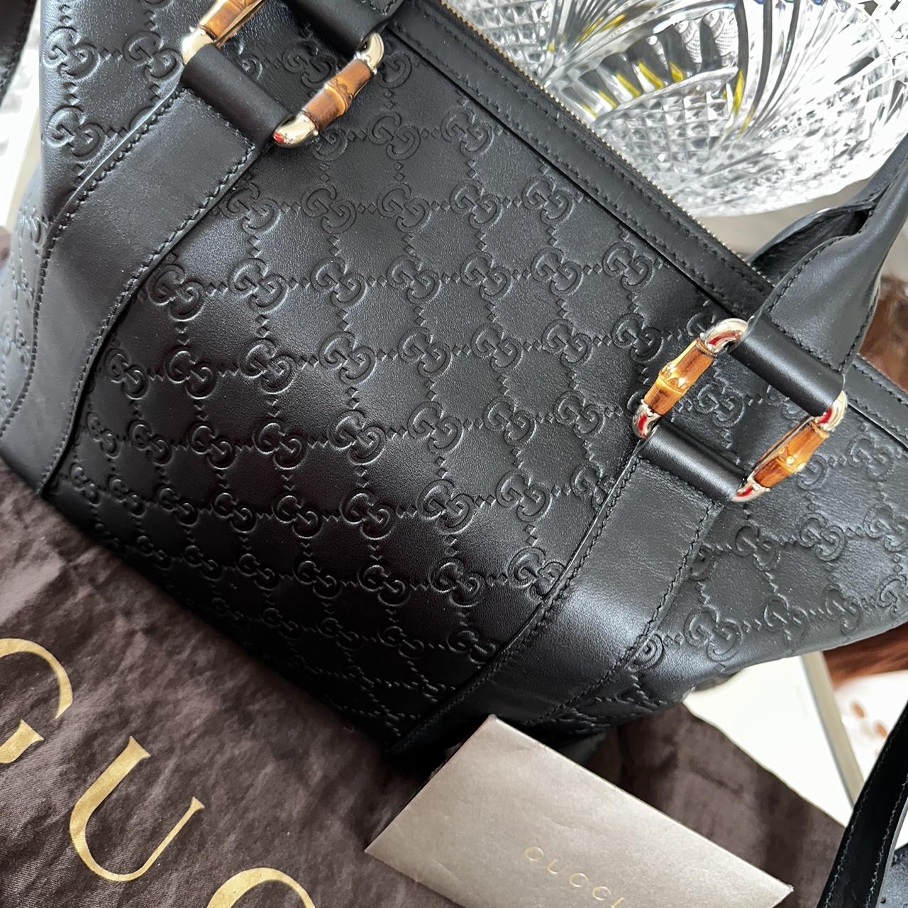 Genuine Limited Edition Black Monogram Gucci Bag... - Depop