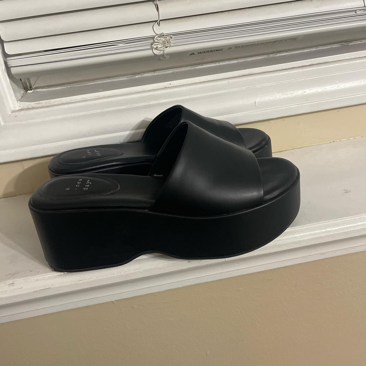 A new day platform sandals Black 6.5 w - Depop