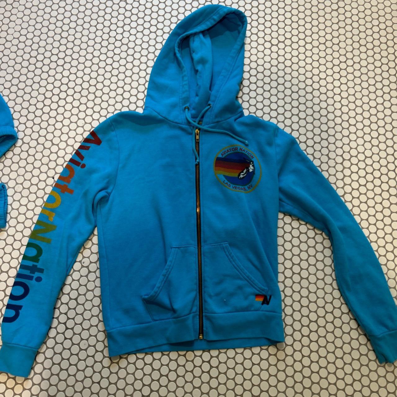 aviator nation neon blue set!!💙💙 both size small... - Depop