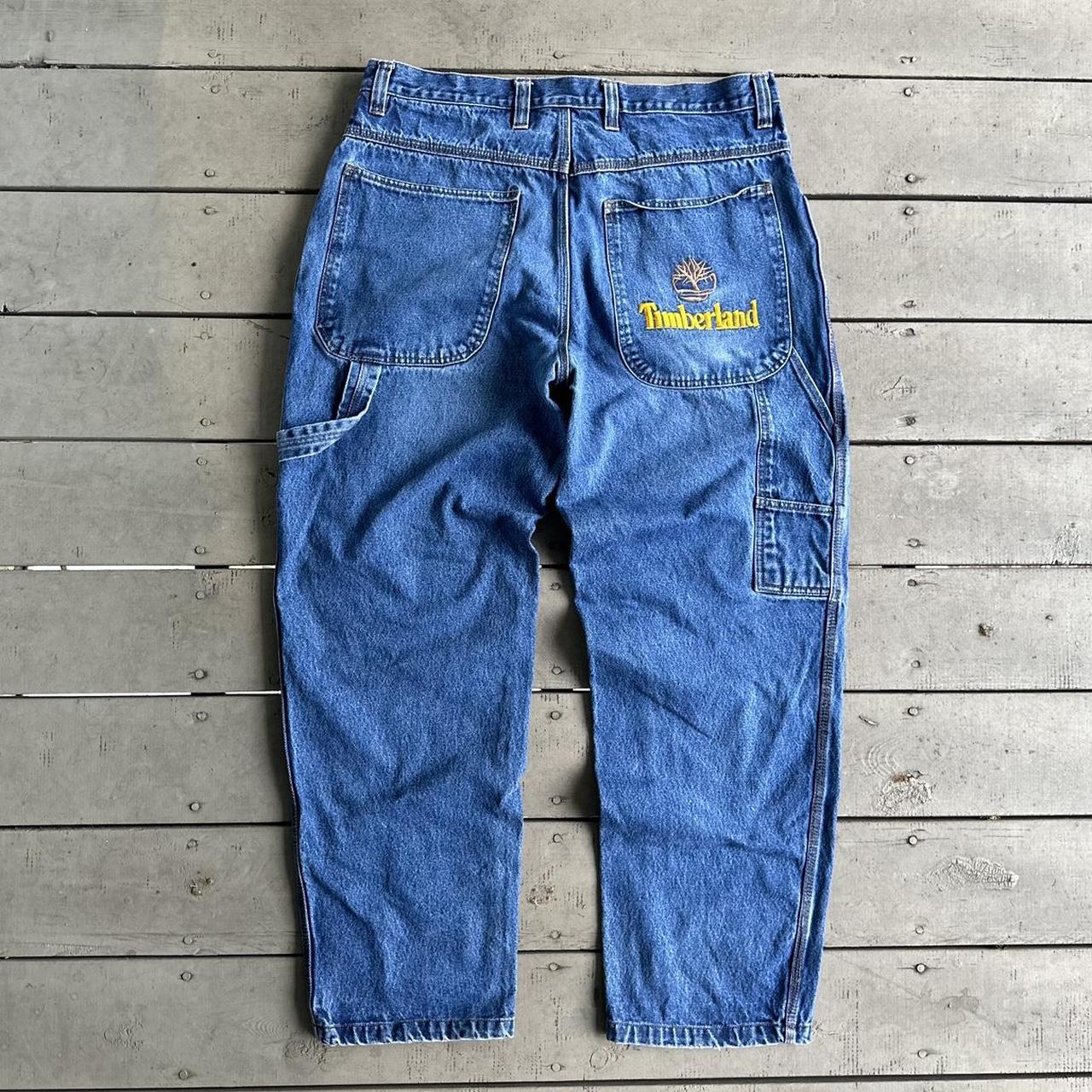 Timberland blue carpenter jeans - baggy fit Size... - Depop