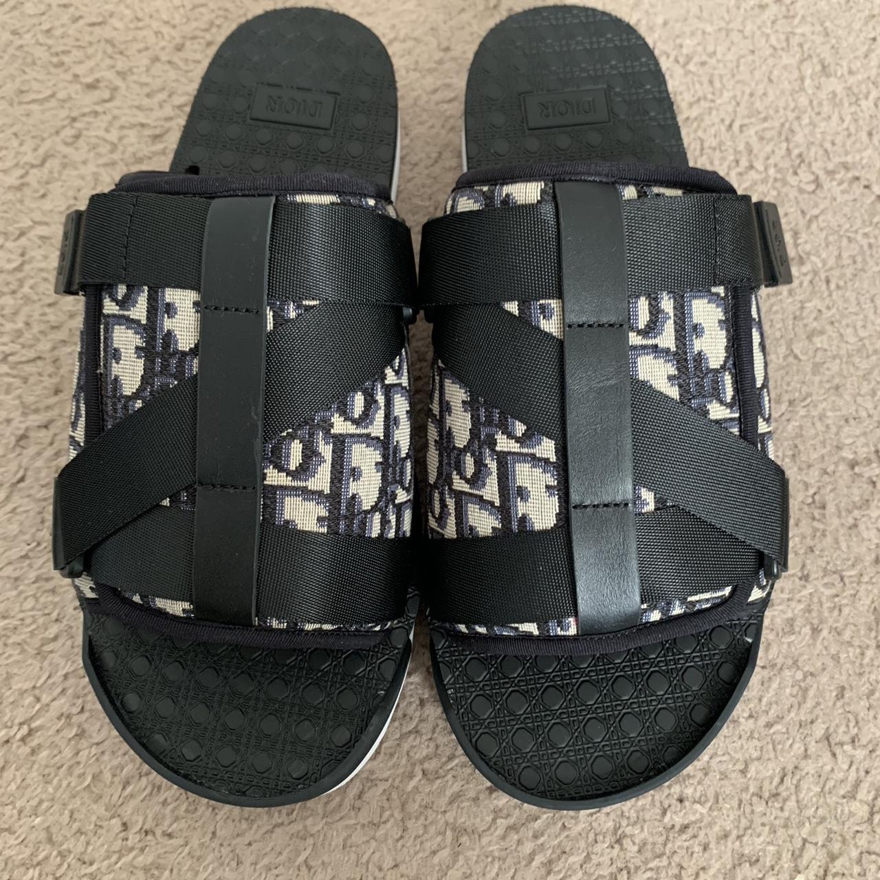 Dior Slides “Black & White” *Price is decently... - Depop