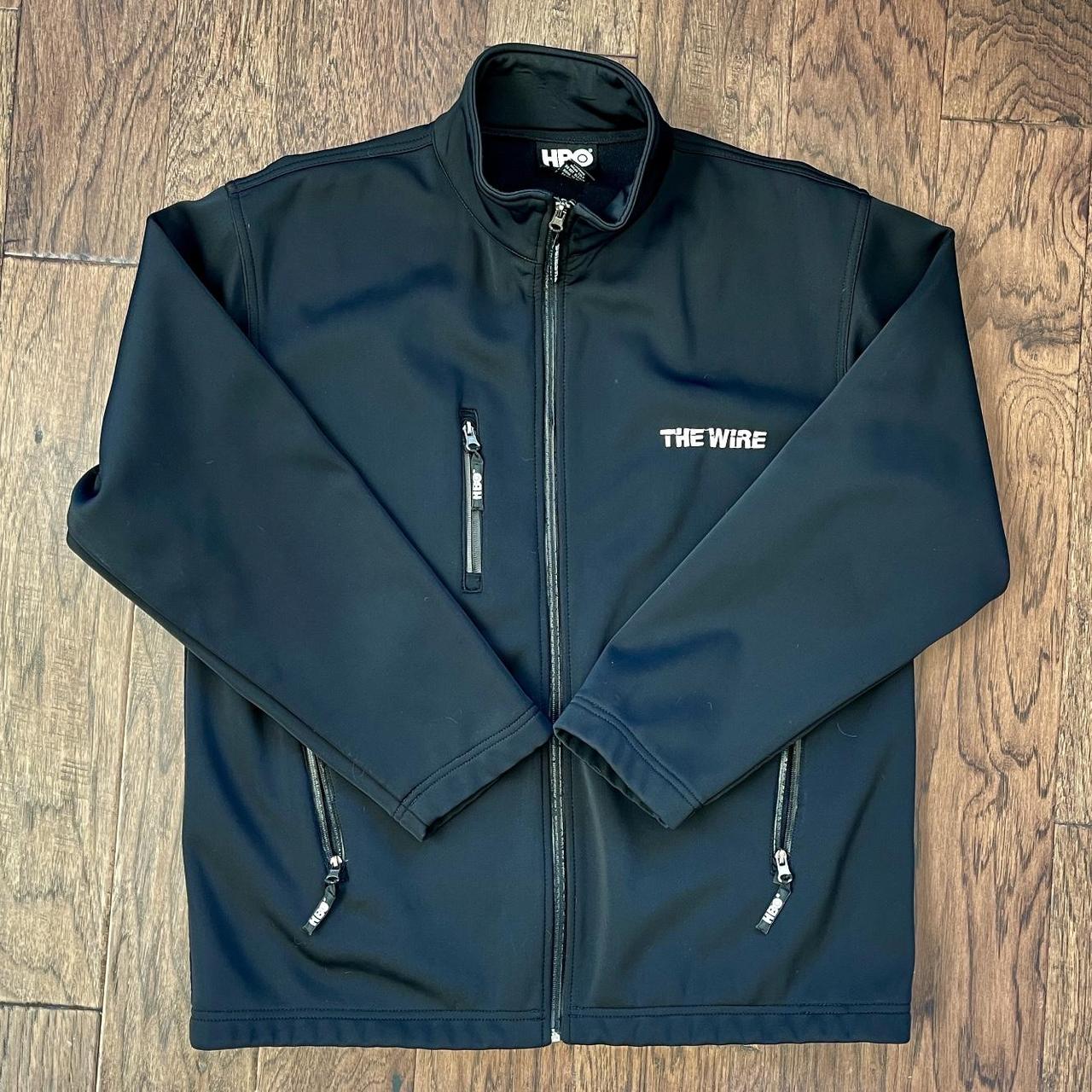 Rare HBO The Wire promo soft shell zip up winter... | Depop