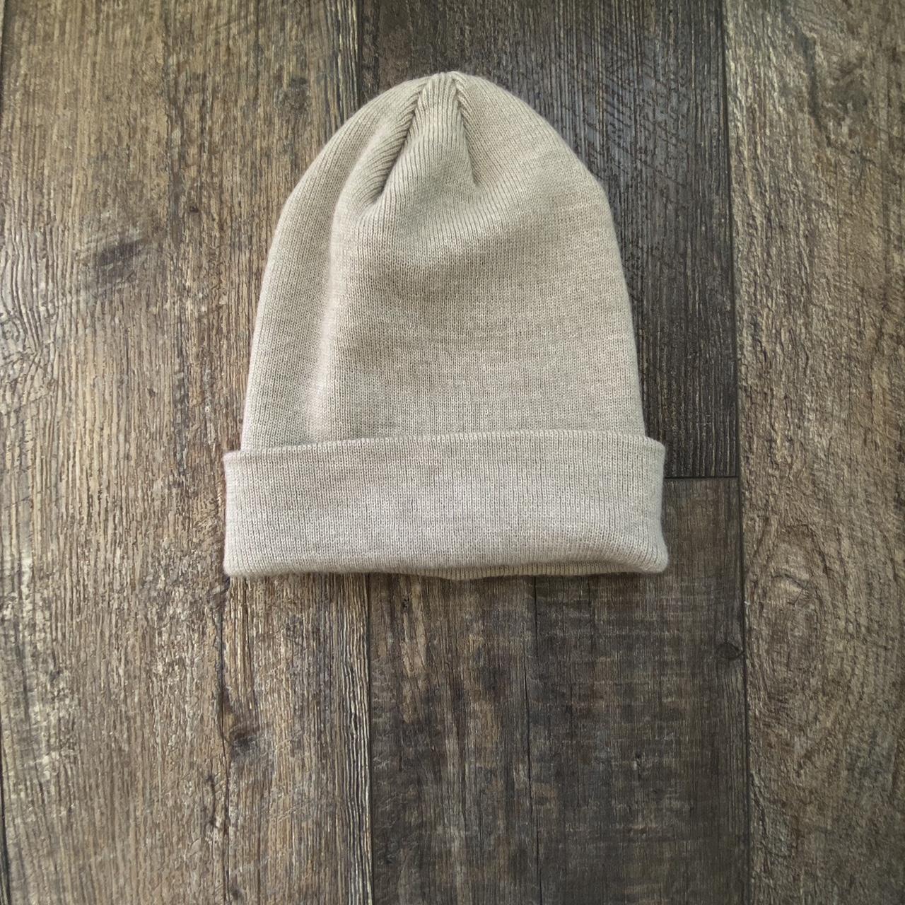 tan and brown playboy beanie one size fits all - Depop