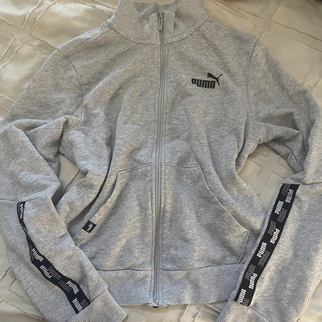 Puma grey jacket - good for sport... - Depop