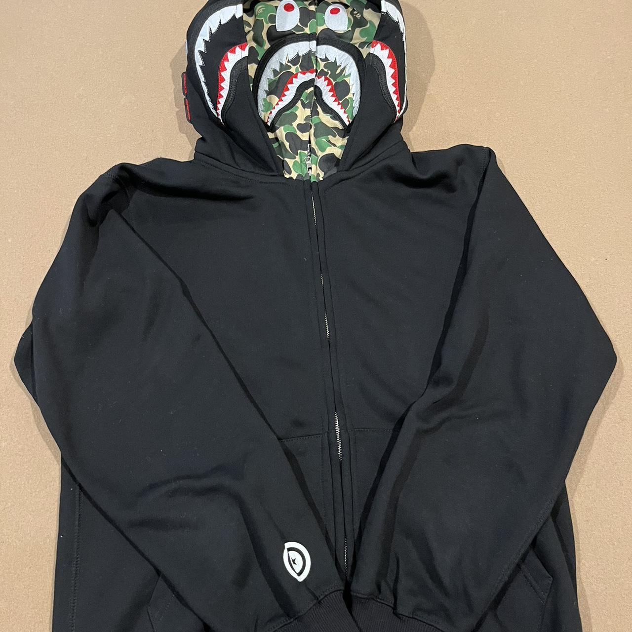 fits like L double zip up bape worn once willing to... - Depop