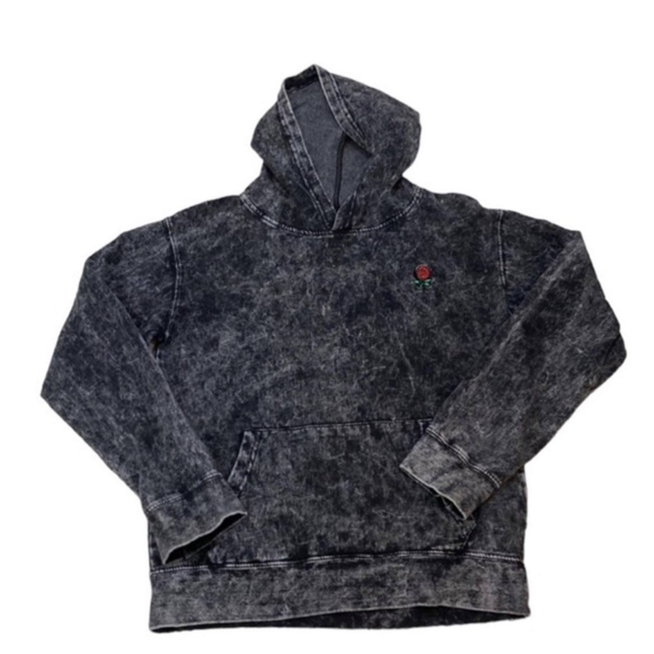 Eighty Eight Brand, Grey/Black tie dye hoodie with... - Depop