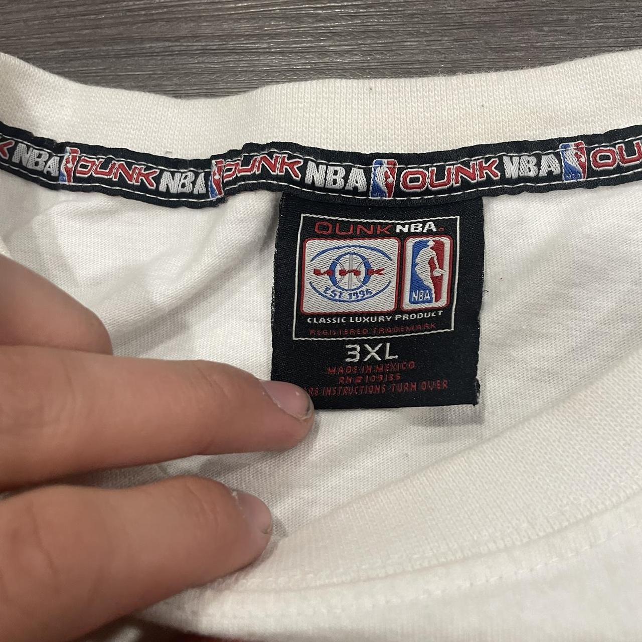Vintage White Nba Shirt: size 3XL good condition:... - Depop