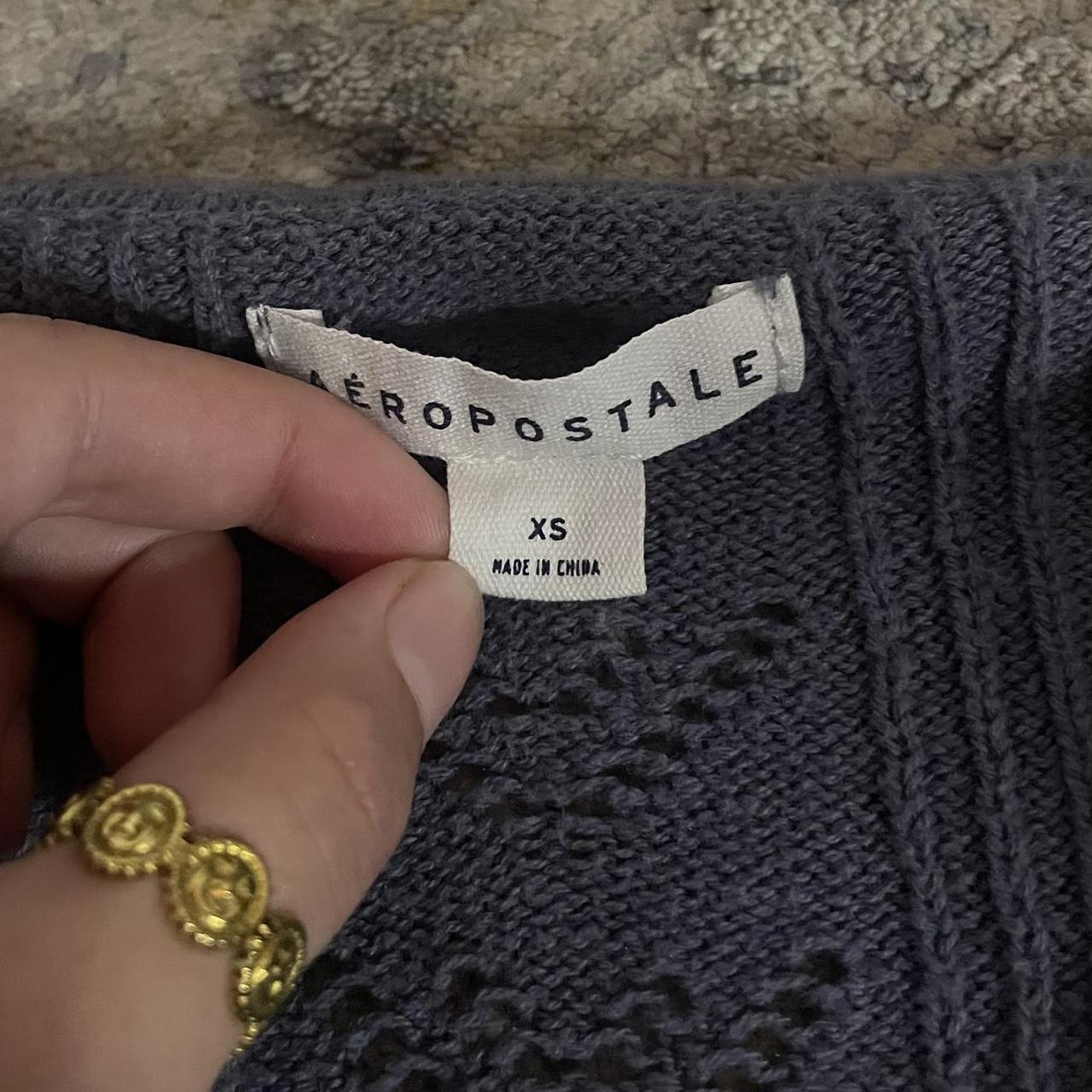 Blue button up sweater, size xs but fits more like a... - Depop