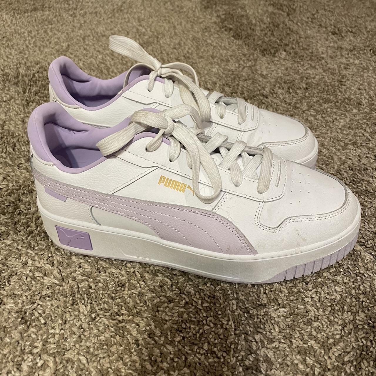 purple puma sneakers, size 9.5 (US... - Depop