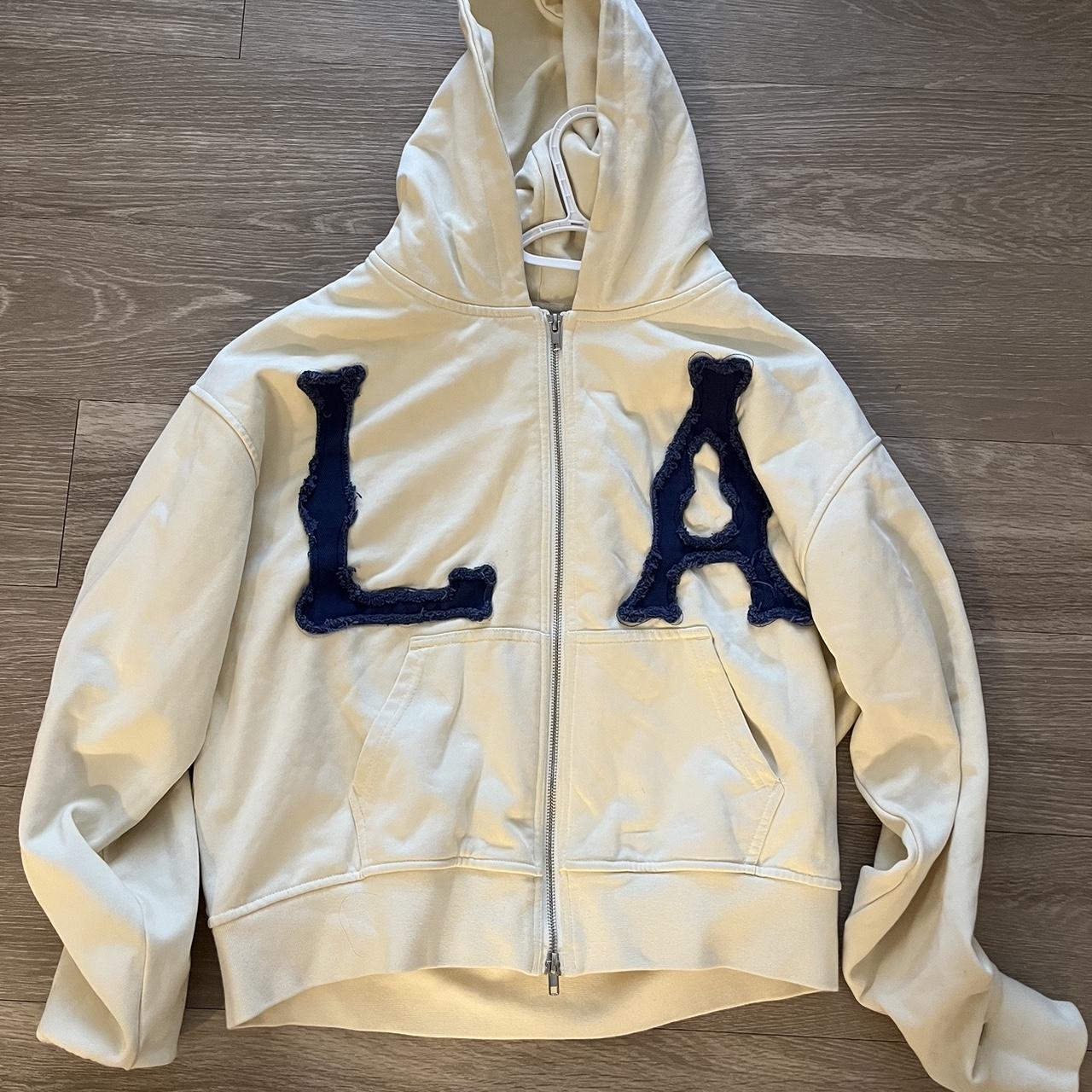 Memory Lane Park LA Beige Hoodie (S) - Depop