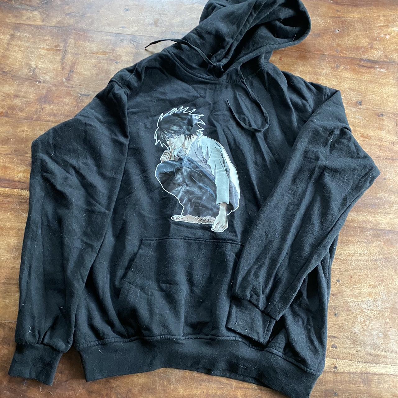 L from death note anime hoodie size L - Depop