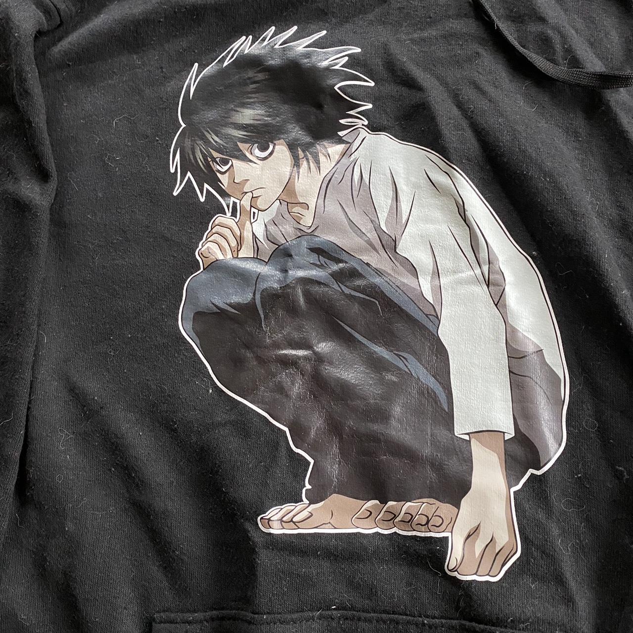 L from death note anime hoodie size L - Depop