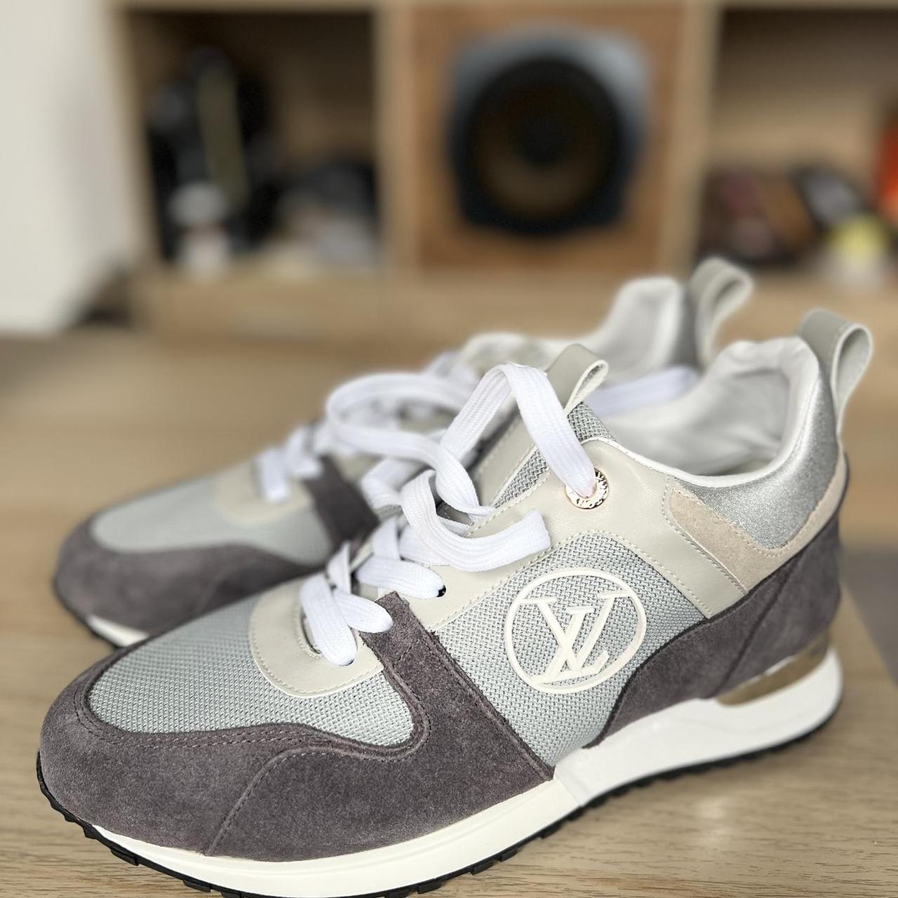 Grey LV trainers, EU40/5UK - Depop