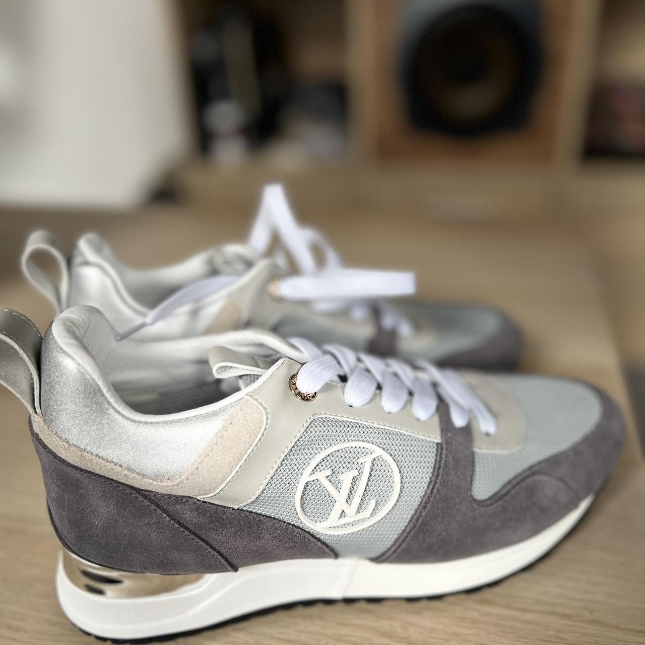 Grey LV trainers, EU40/5UK - Depop