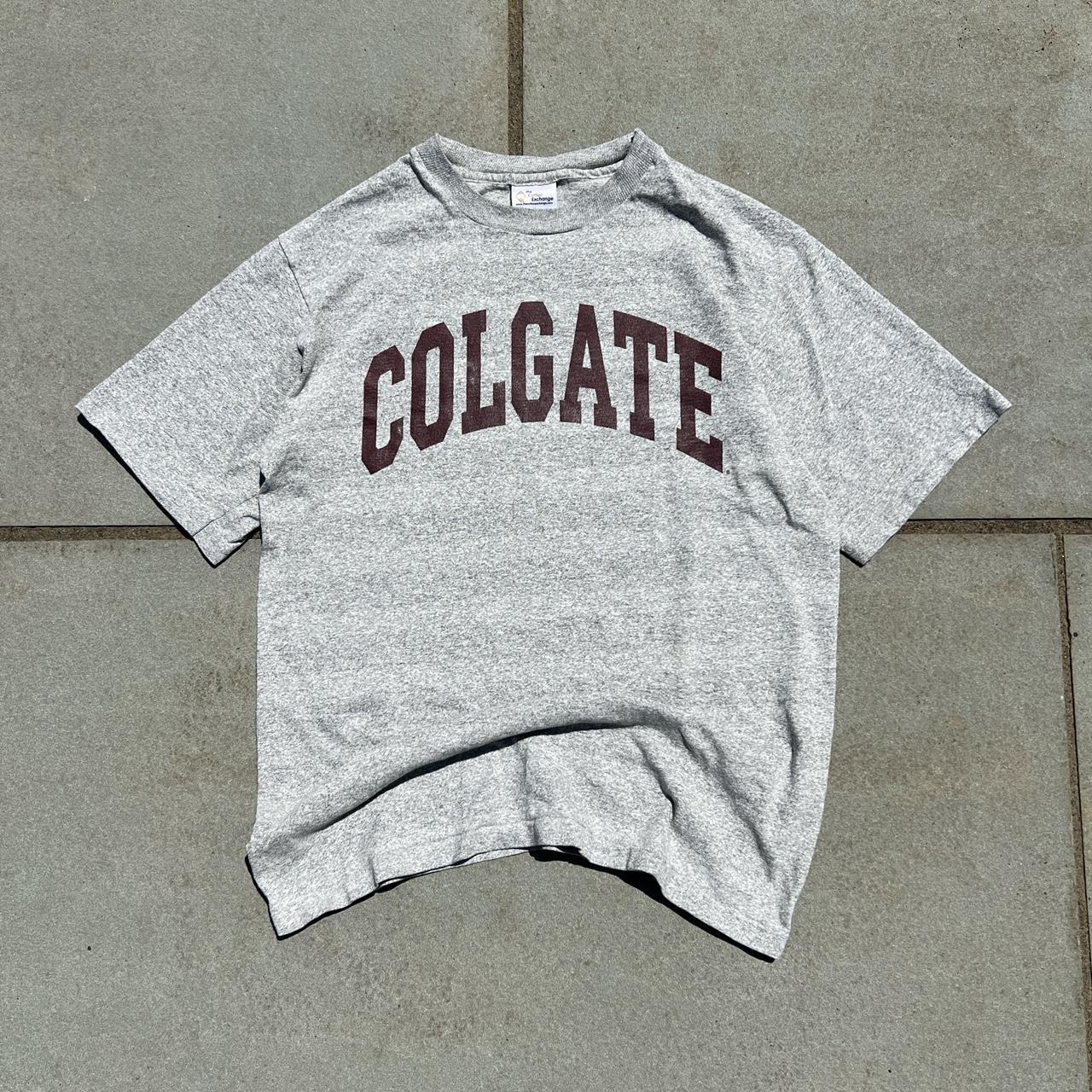 vintage made in usa colgate university t shirt grey... | Depop