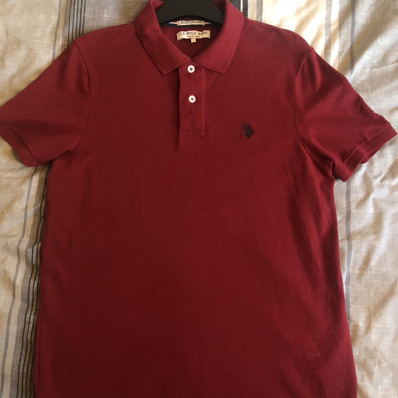 U.S. Polo assn polo shirt in red, size... - Depop