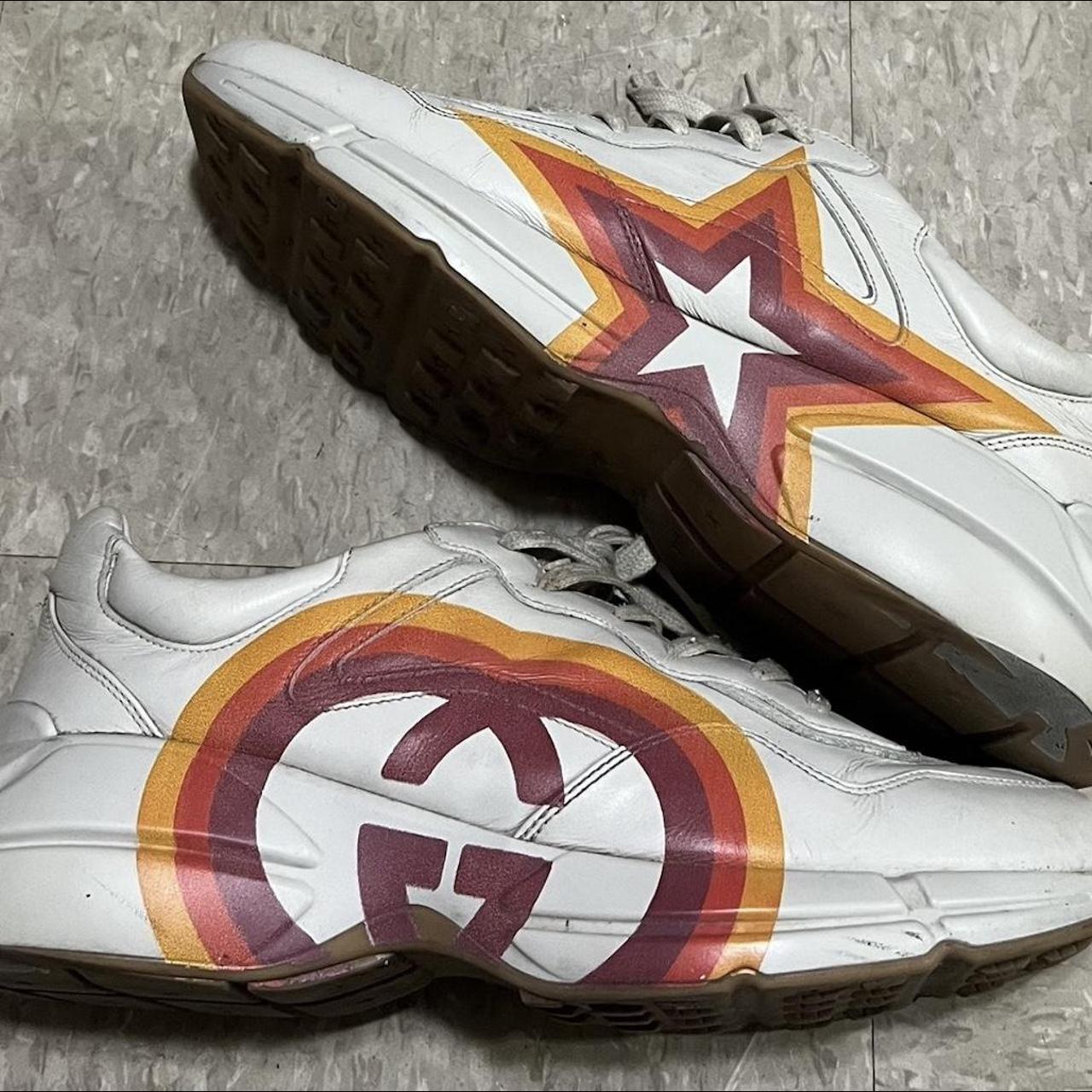 Authentic Gucci Rython sneaker condition 8/10 good... - Depop