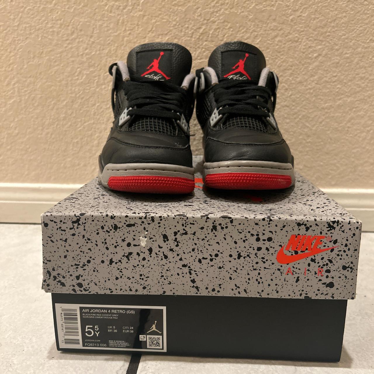 Jordan 4 Retro Red Reimagined Size 5.5y/ 7... - Depop