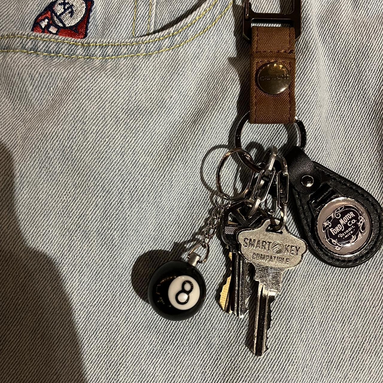 Stussy 8Ball Look Alike Keychain and Keyring... - Depop