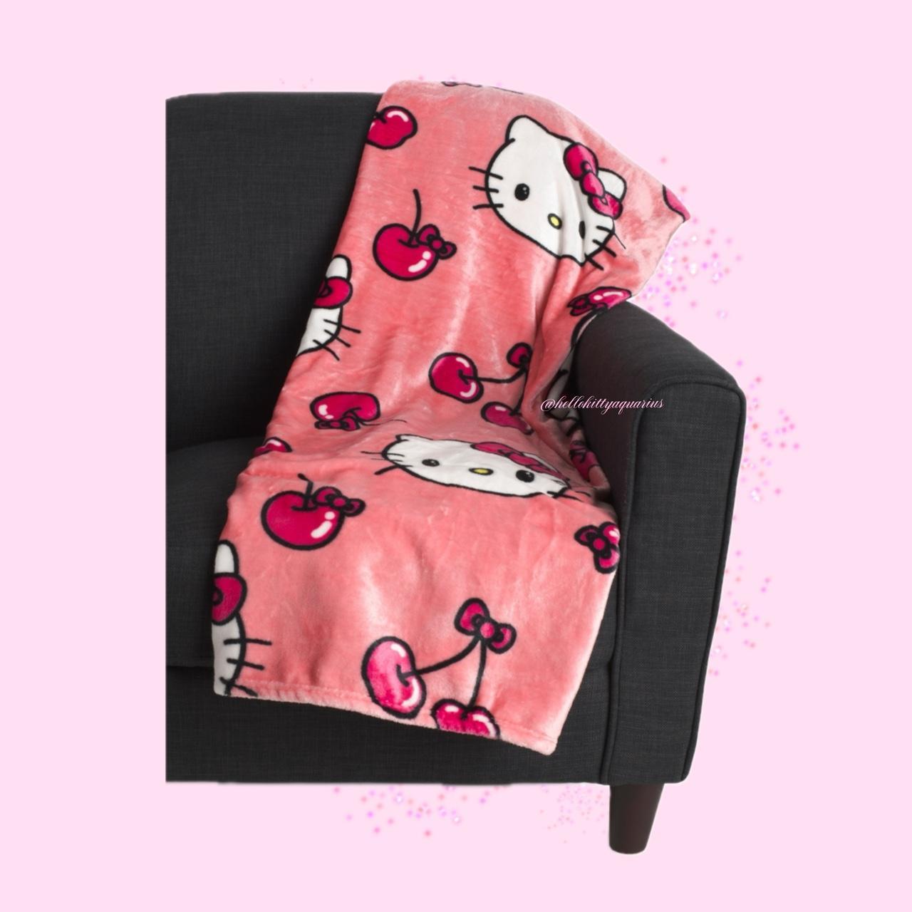 Hello Kitty Cherry Throw Blanket #hellokitty... - Depop