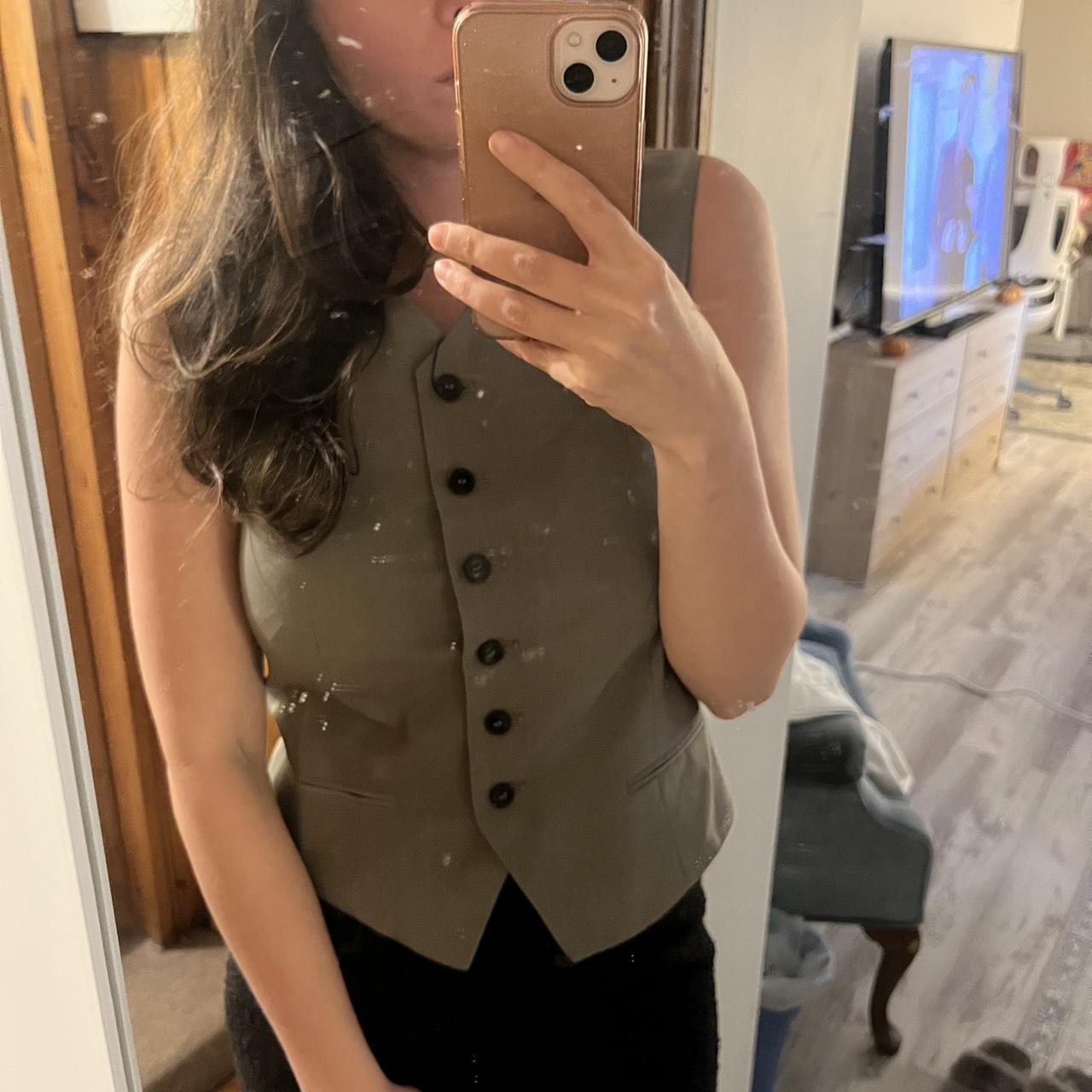 Grey 100% wool buttoned vest Tags still on / never... - Depop