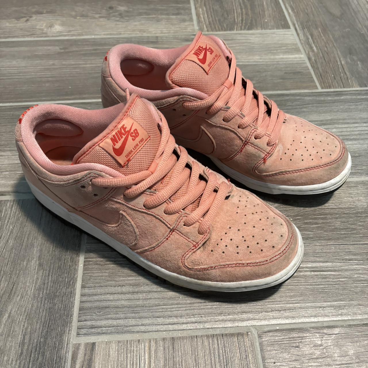 Nike SB Pink Pig dunk low. Decently worn in but... - Depop